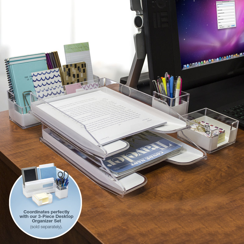 Sorbus acrylic desk desk organizer tray store